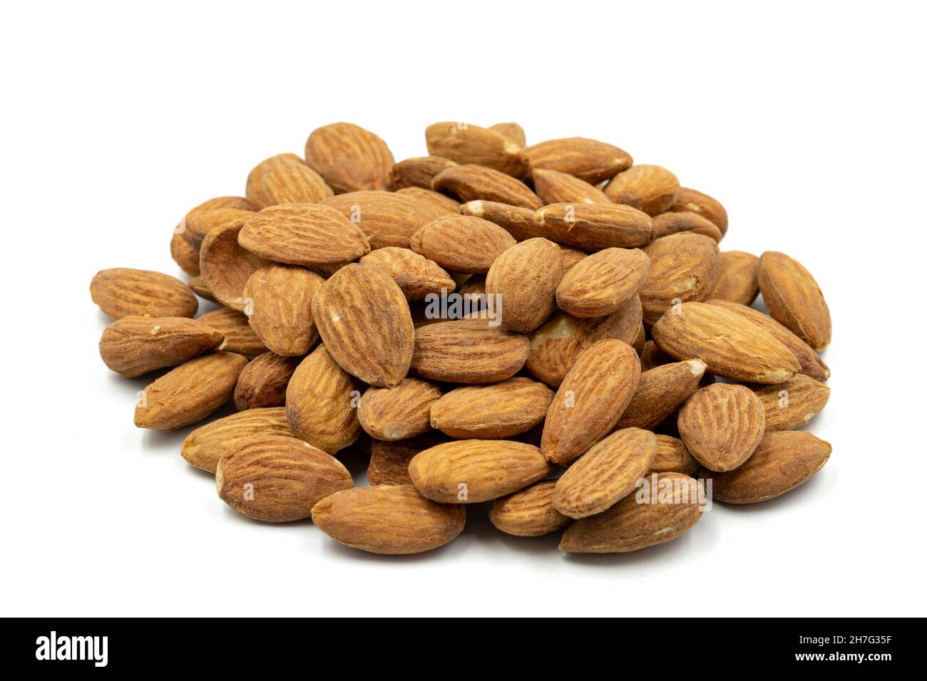Almond isolated on white background. Snack fresh nuts. close up Stock ...