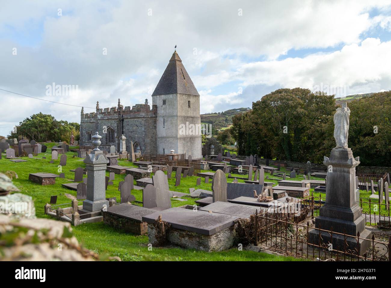 St Eilian's Church, Llaneilian, Anglesey, wales Stock Photo - Alamy