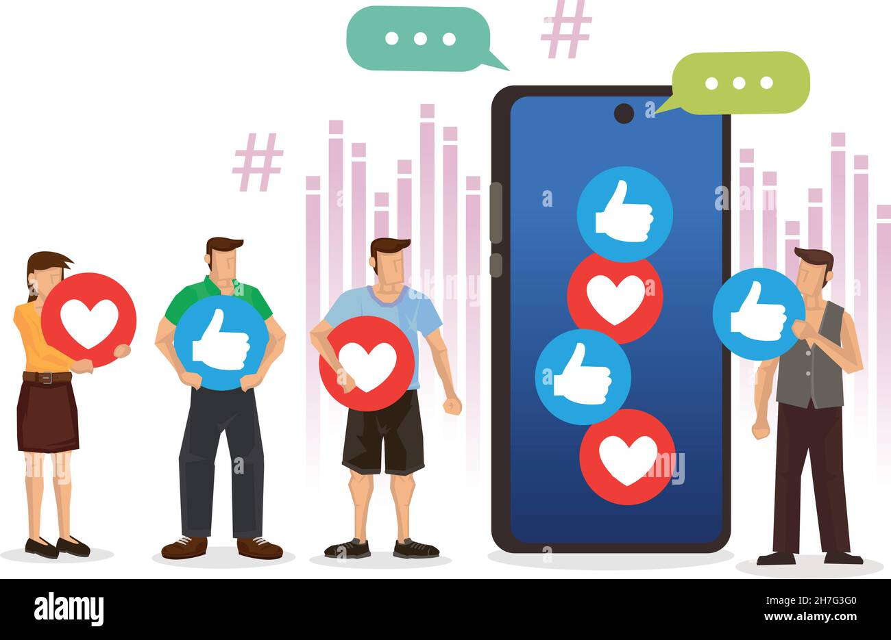 Young people social media icons Stock Vector Images - Alamy