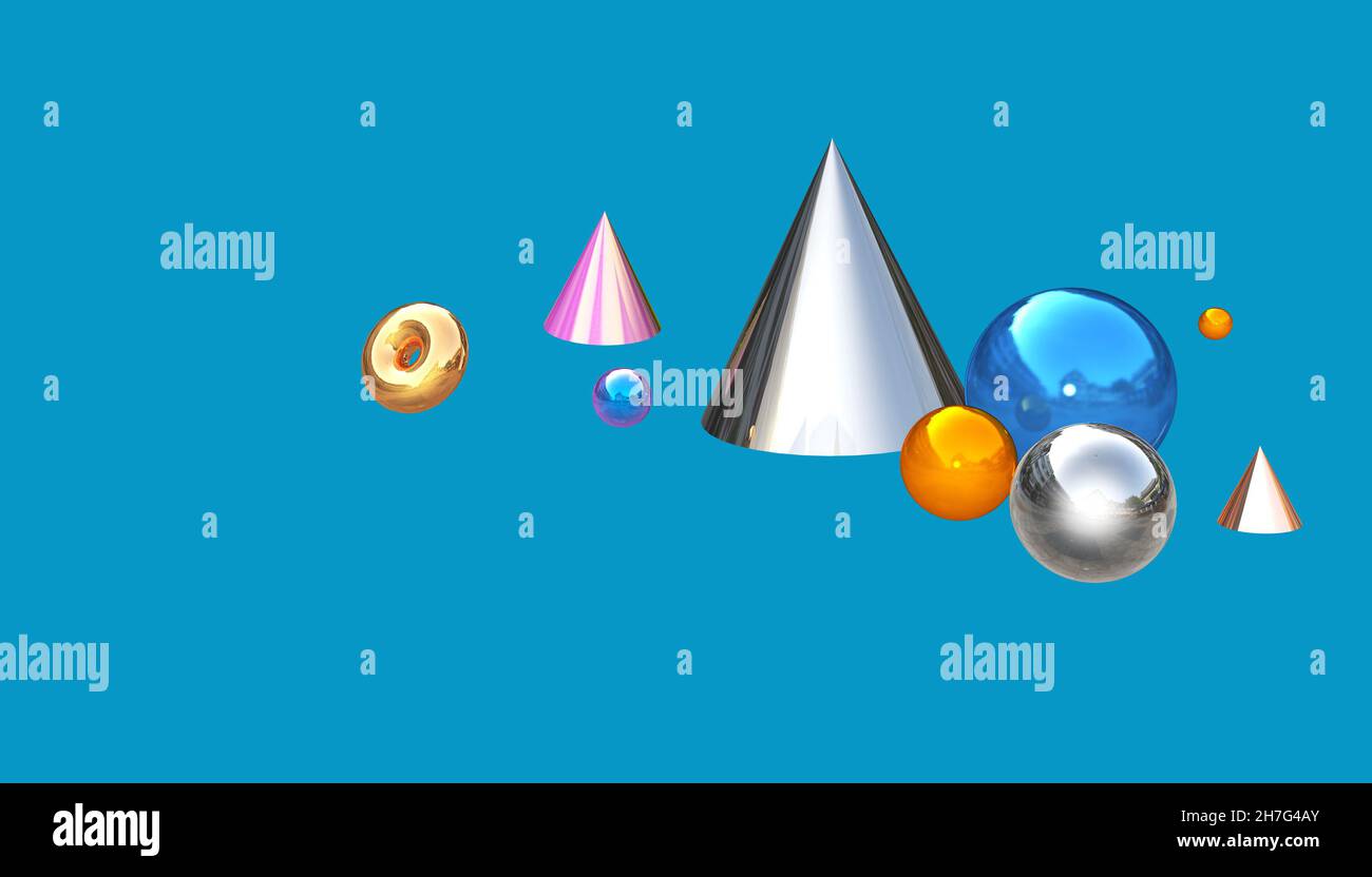 set of 3d geometric shapes Stock Photo - Alamy
