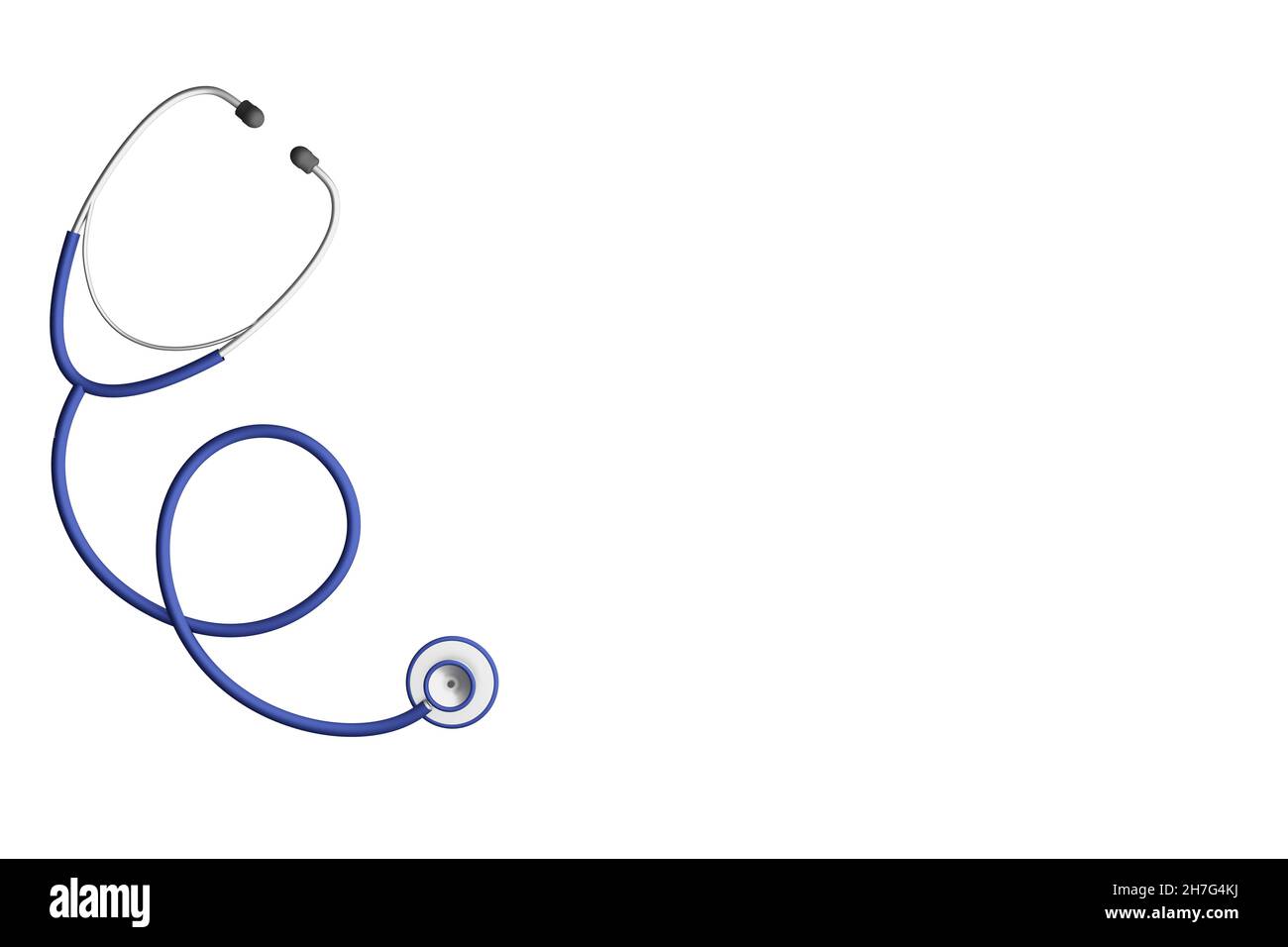 Medical Stethoscope On White Background 3d Rendered Illustration Stock