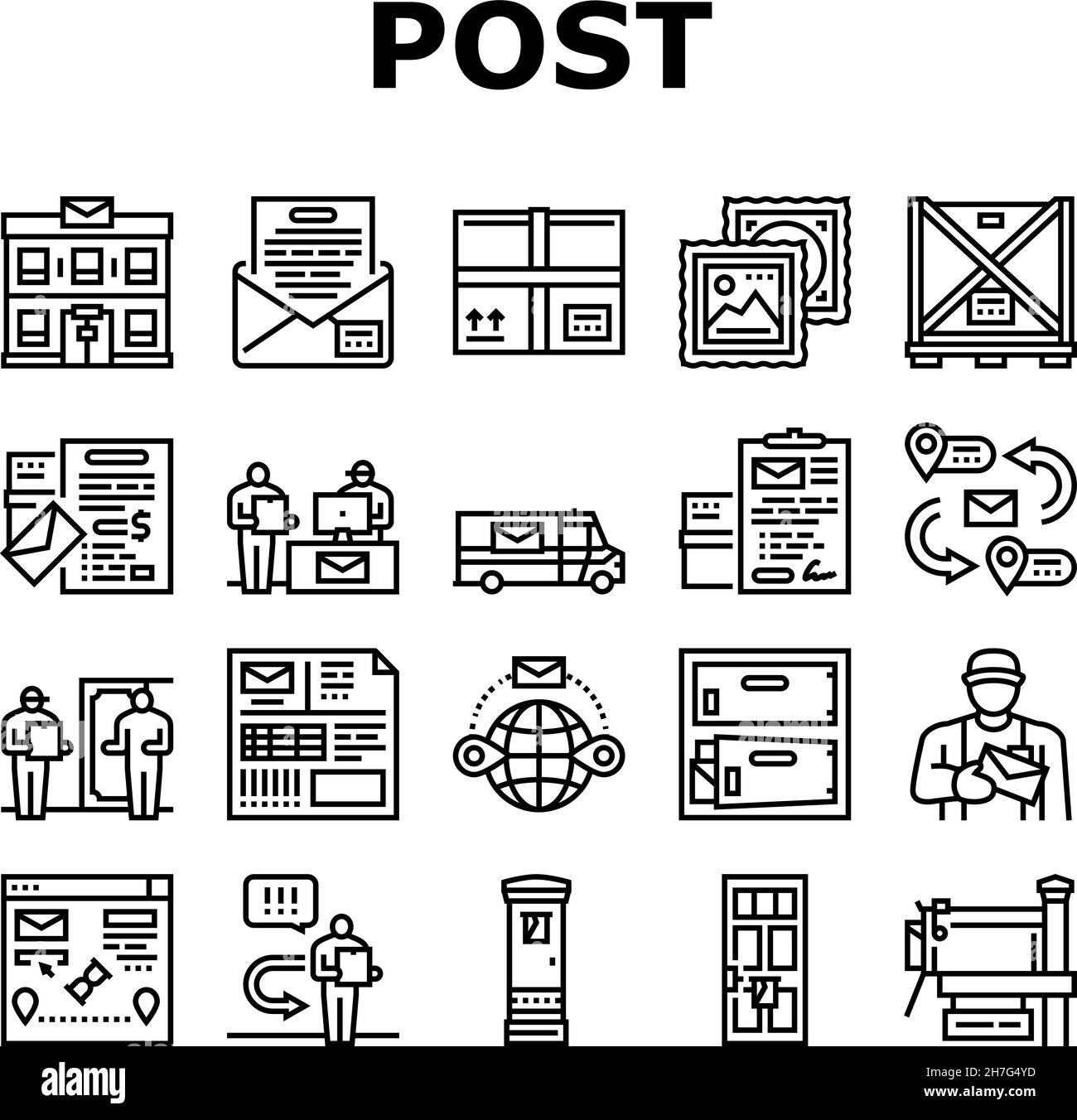 Letter post item Black and White Stock Photos & Images - Alamy