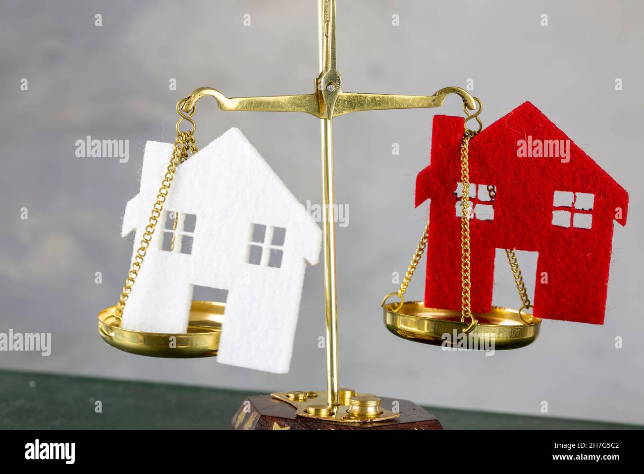 The choice between housing area. comparison of two offers, Property ...