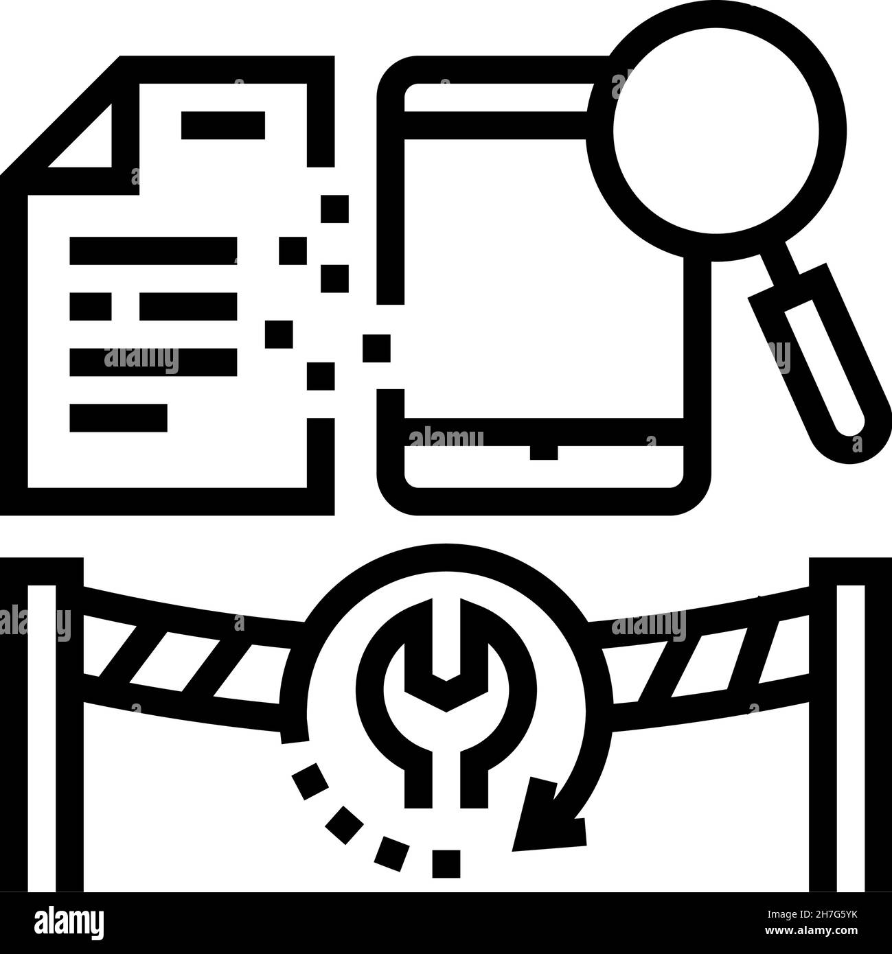 computer forensics services line icon vector illustration Stock Vector ...