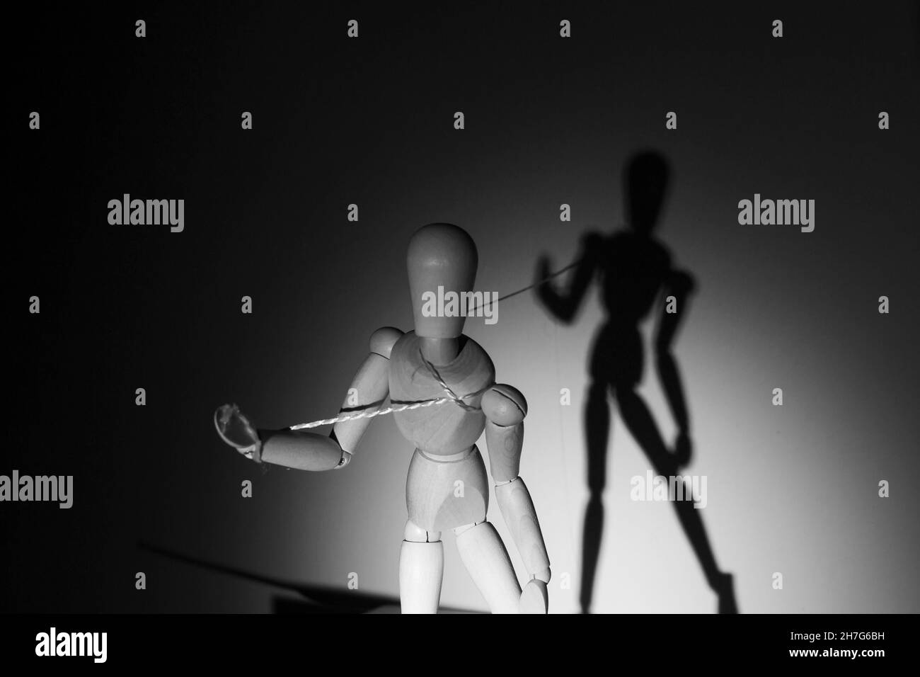 Man and his Dark side, schizophrenia and depression concept Stock Photo ...