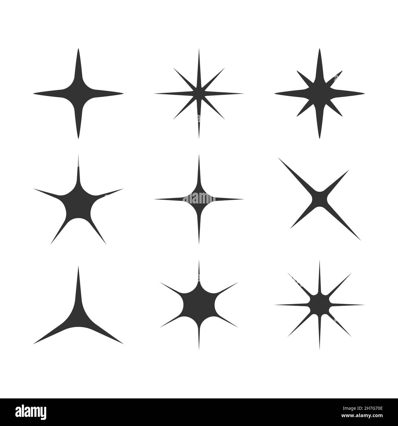 Sparkle, star icon set. Vector illustration, flat design Stock Vector Image & Art - Alamy