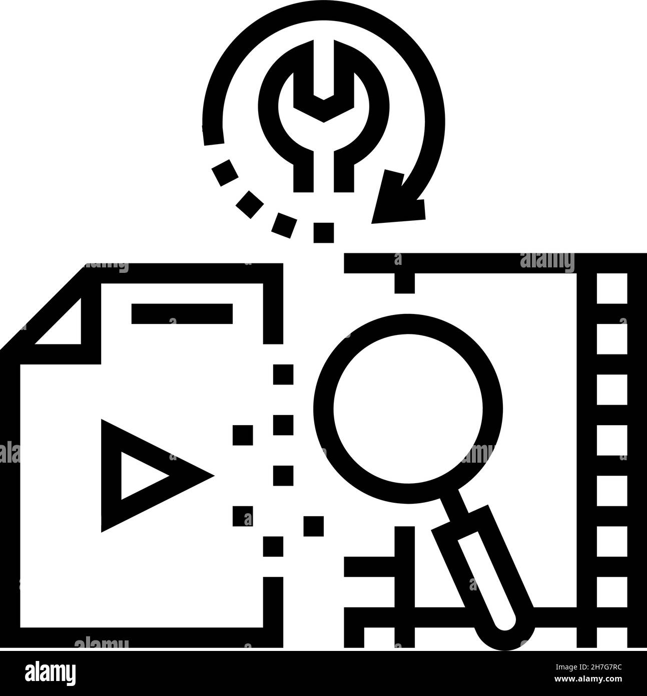 tape data recovery line icon vector illustration Stock Vector Image ...