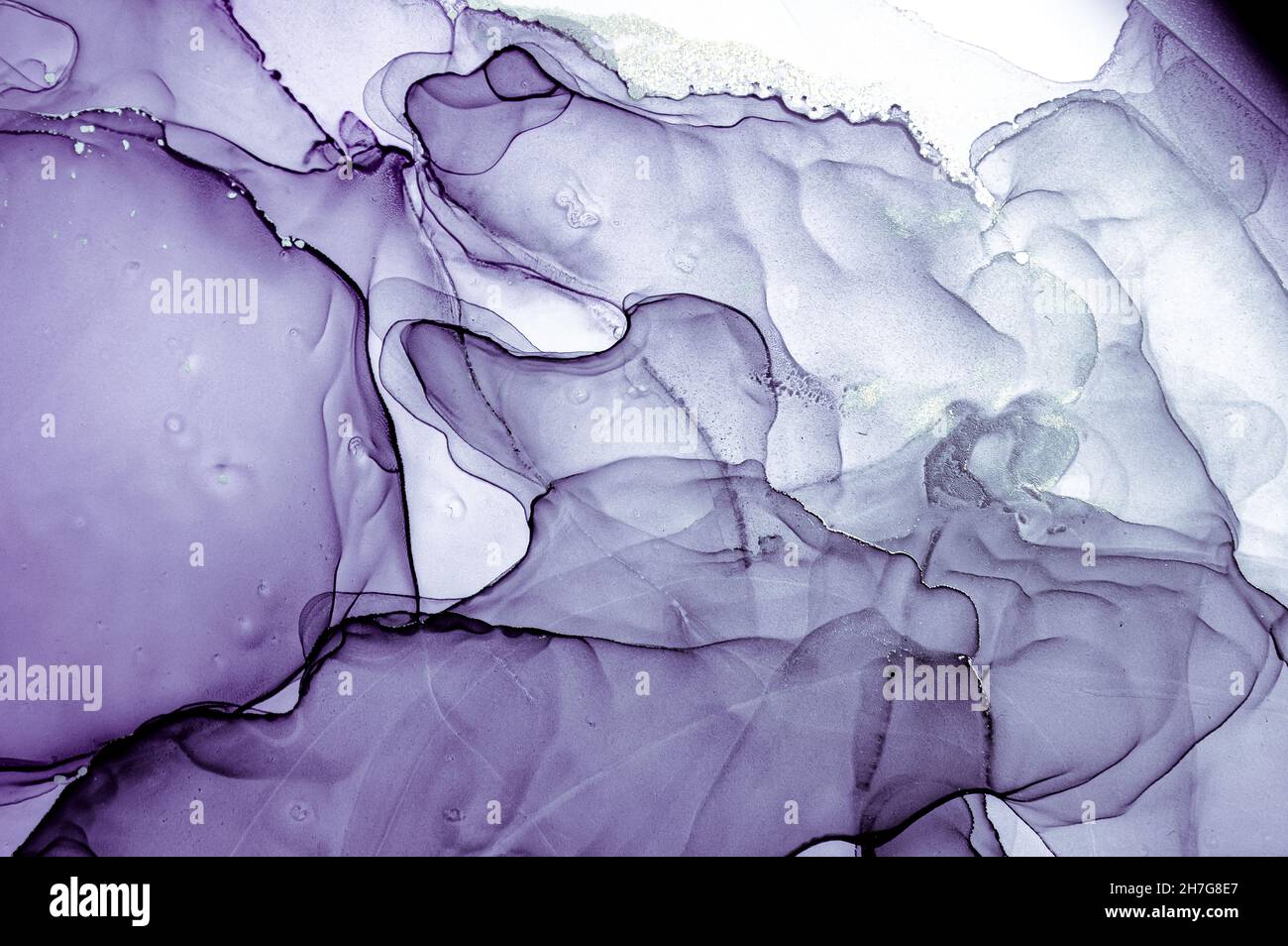 Purple Liquid Paint Waves. Luxury Metallic Stock Photo - Alamy