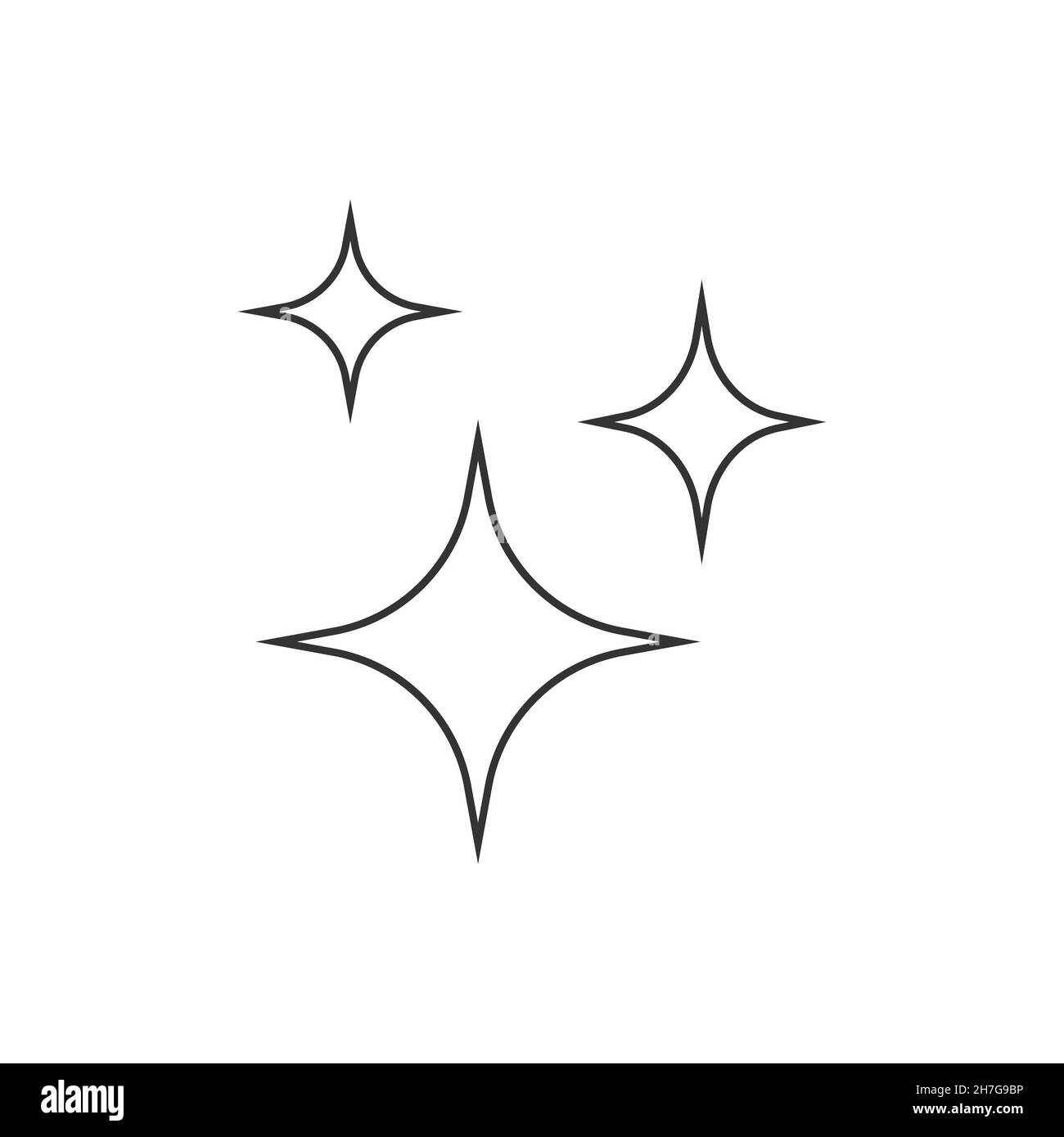 Sparkle, star icon. Vector illustration, flat design Stock Vector Image & Art - Alamy