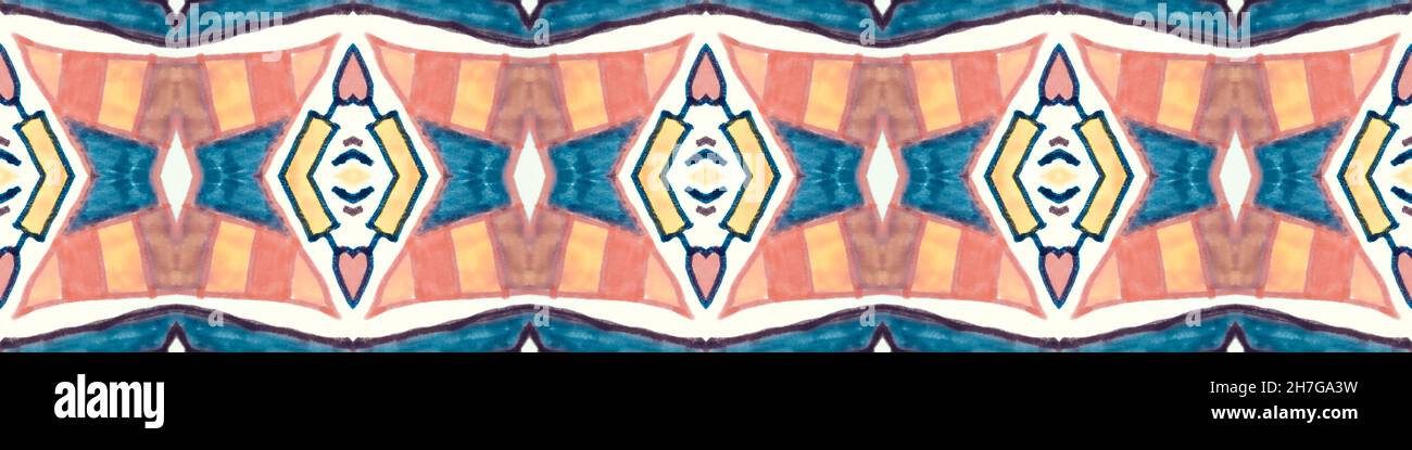 Seamless peruvian pattern. Hand drawn aztec illustration Stock Photo ...