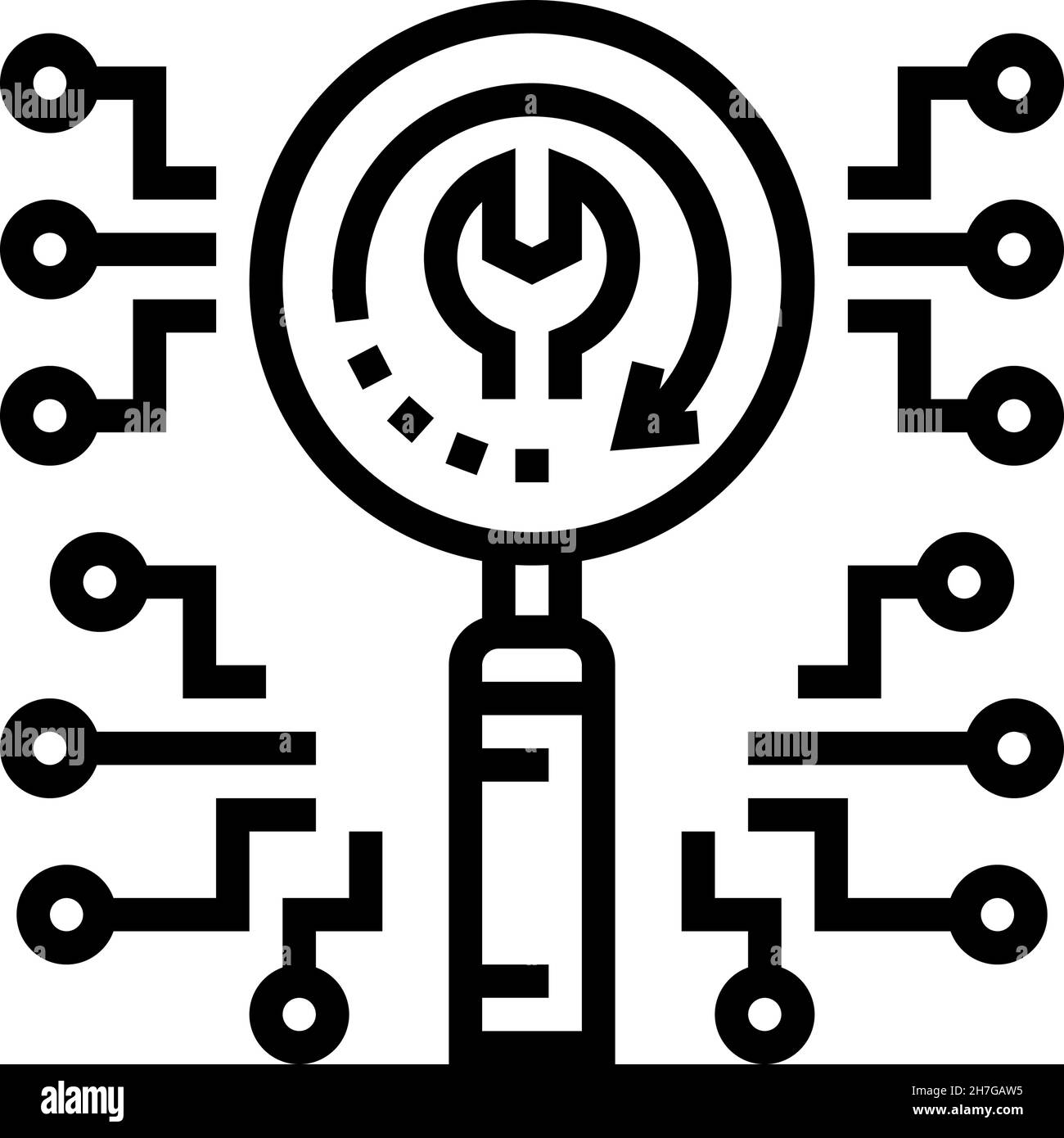 data loss prevention line icon vector illustration Stock Vector Image ...