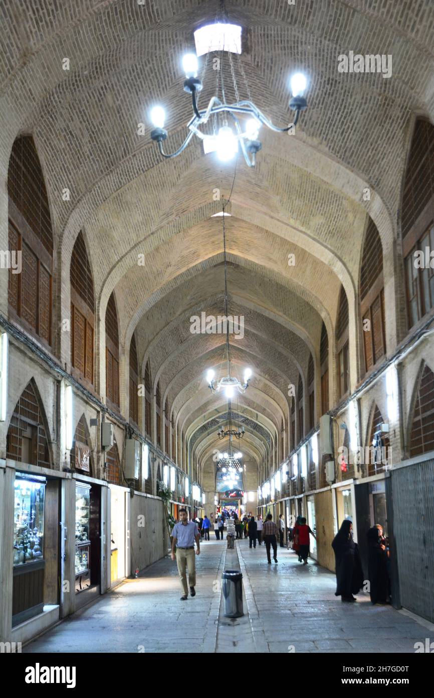 IRAN. ISPAHAN ESFAHAN. THE BAZAAR OF HASHT BEHESHT IS DEDICATED TO ...
