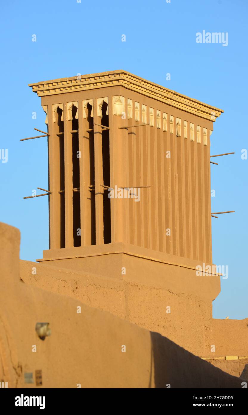 IRAN. YAZD. THE WIND TOWERS HAVE BEEN DONE TO COOL THE HOUSES Stock ...