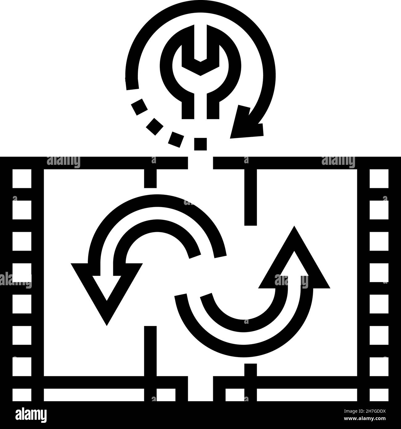 tape duplication line icon vector illustration Stock Vector Image & Art ...