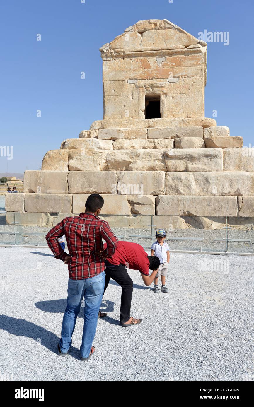 IRAN. PASARGADES. THE TOMB OF CYRUS II. CYRUS THE GREAT, KING FROM 559 ...
