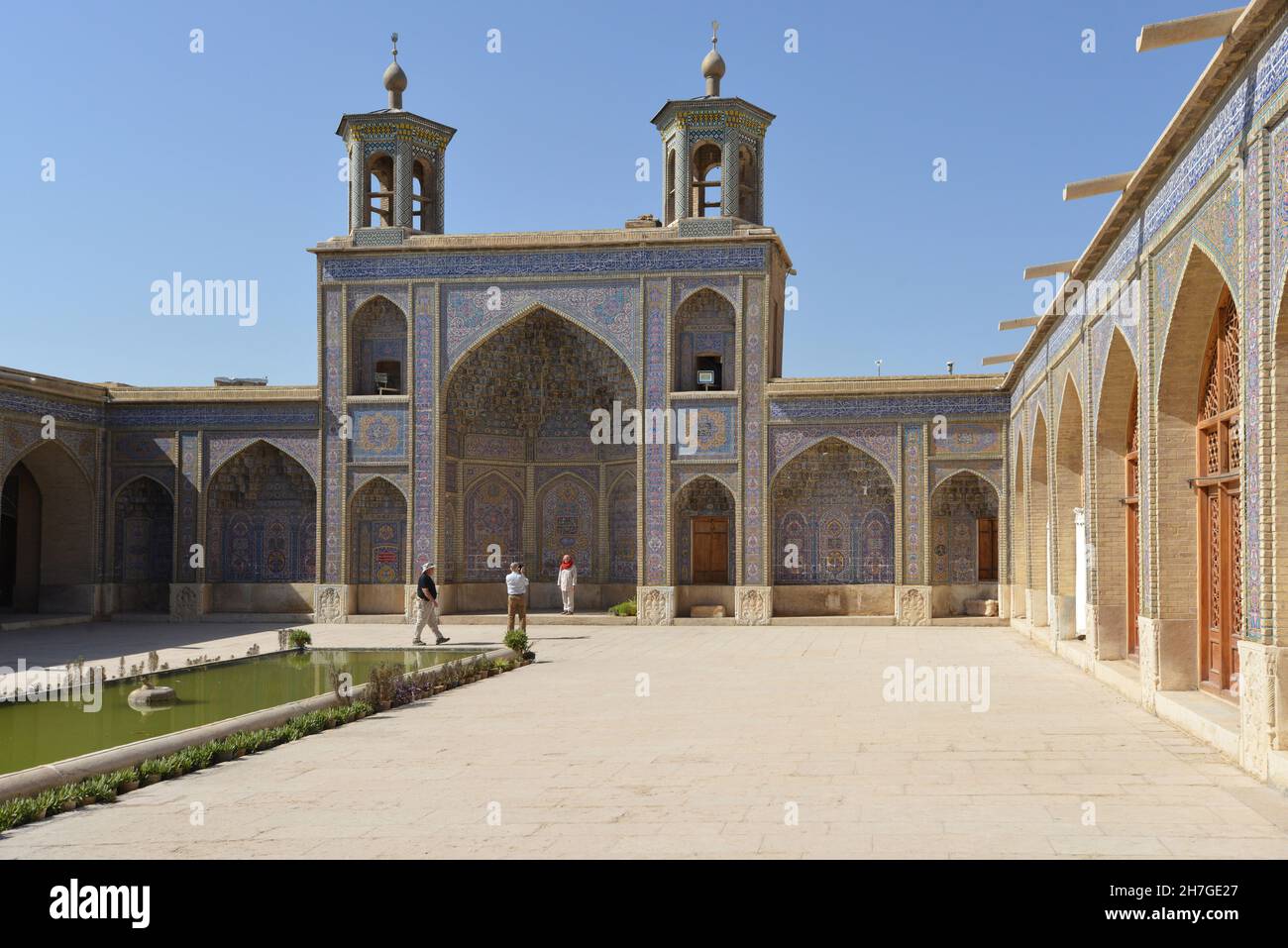 IRAN. CHIRAZ. THE CHIITE MOSQUE OF NASIR-OL-MOLK (OR PINK MOSQUE) HAS ...