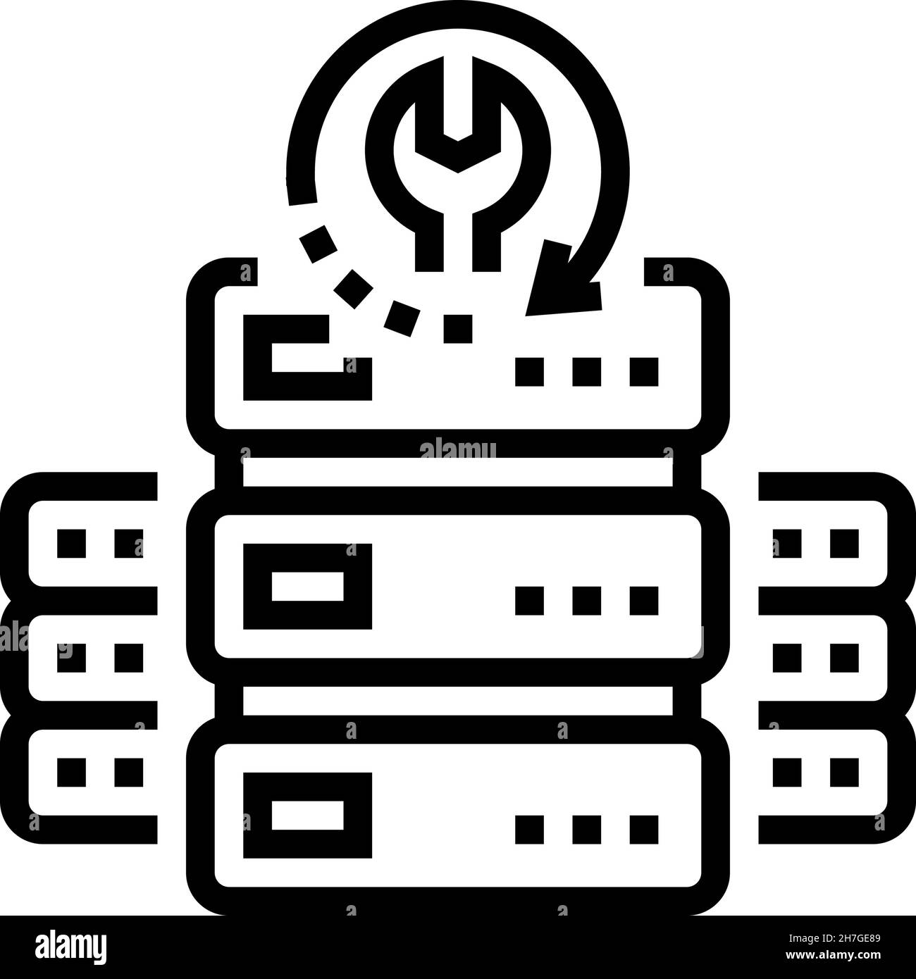 raid data recovery line icon vector illustration Stock Vector Image ...