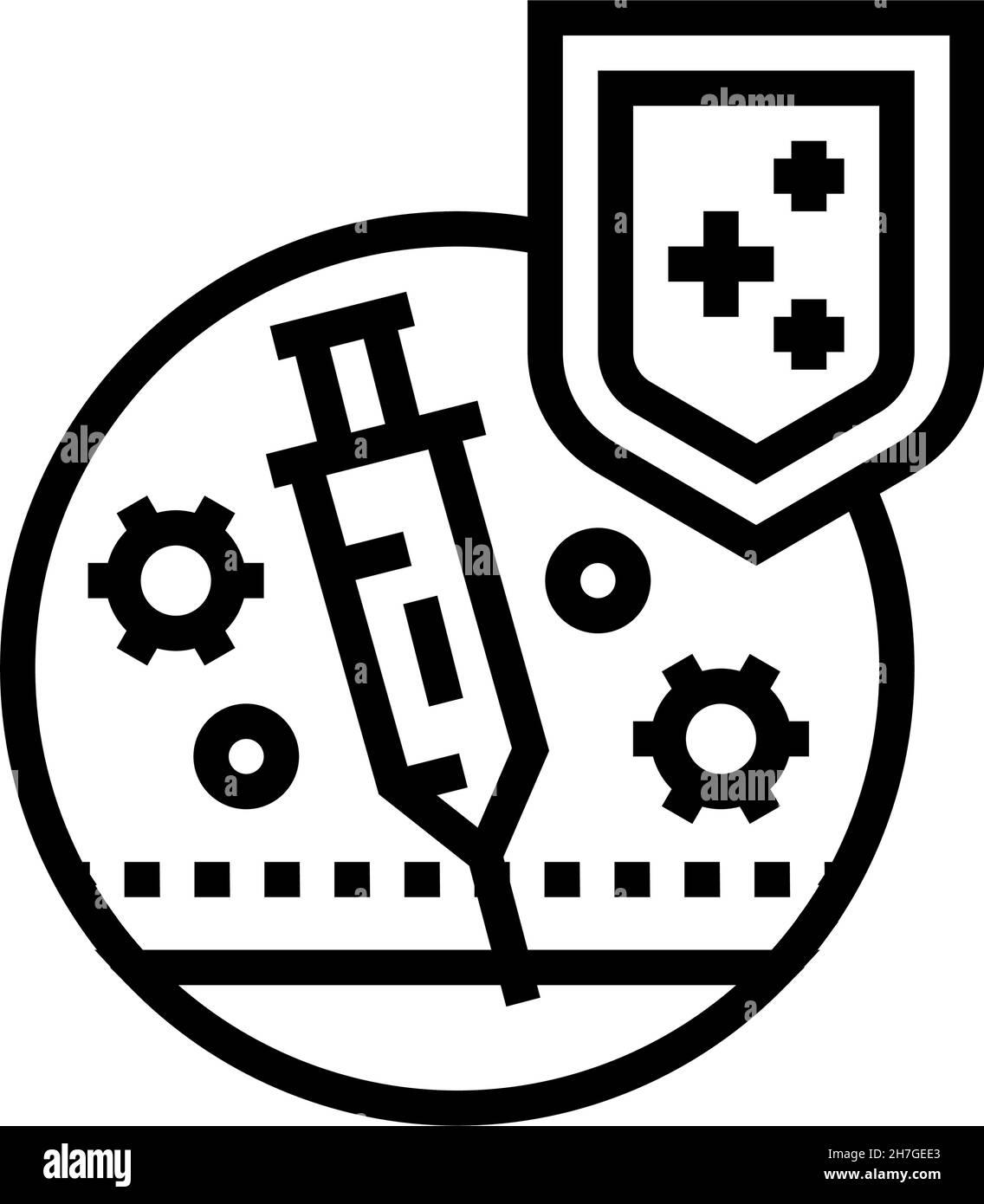 active immunity line icon vector illustration Stock Vector Image & Art ...