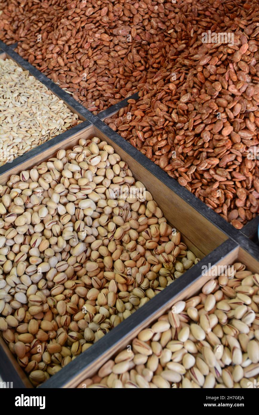 IRAN. SHIRAZ. SHOP SELLING PISTACHIOS AND DRY FRUITS AT THE GREAT ...