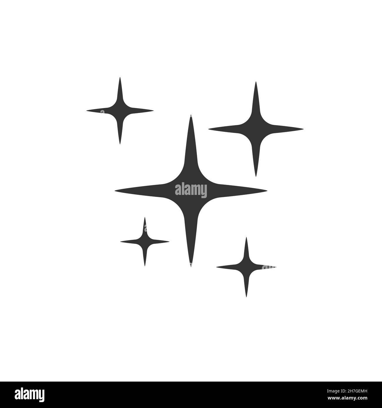 Sparkle, star icon. Vector illustration, flat design Stock Vector Image ...