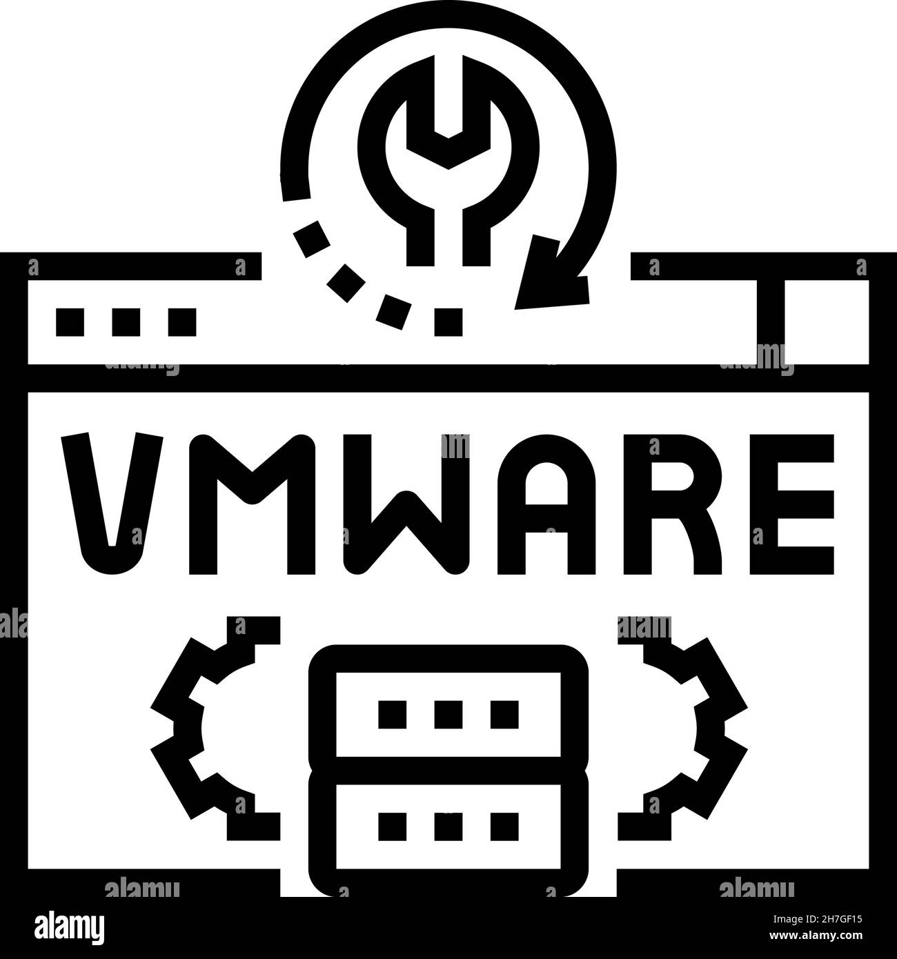 vmware data recovery line icon vector illustration Stock Vector Image ...