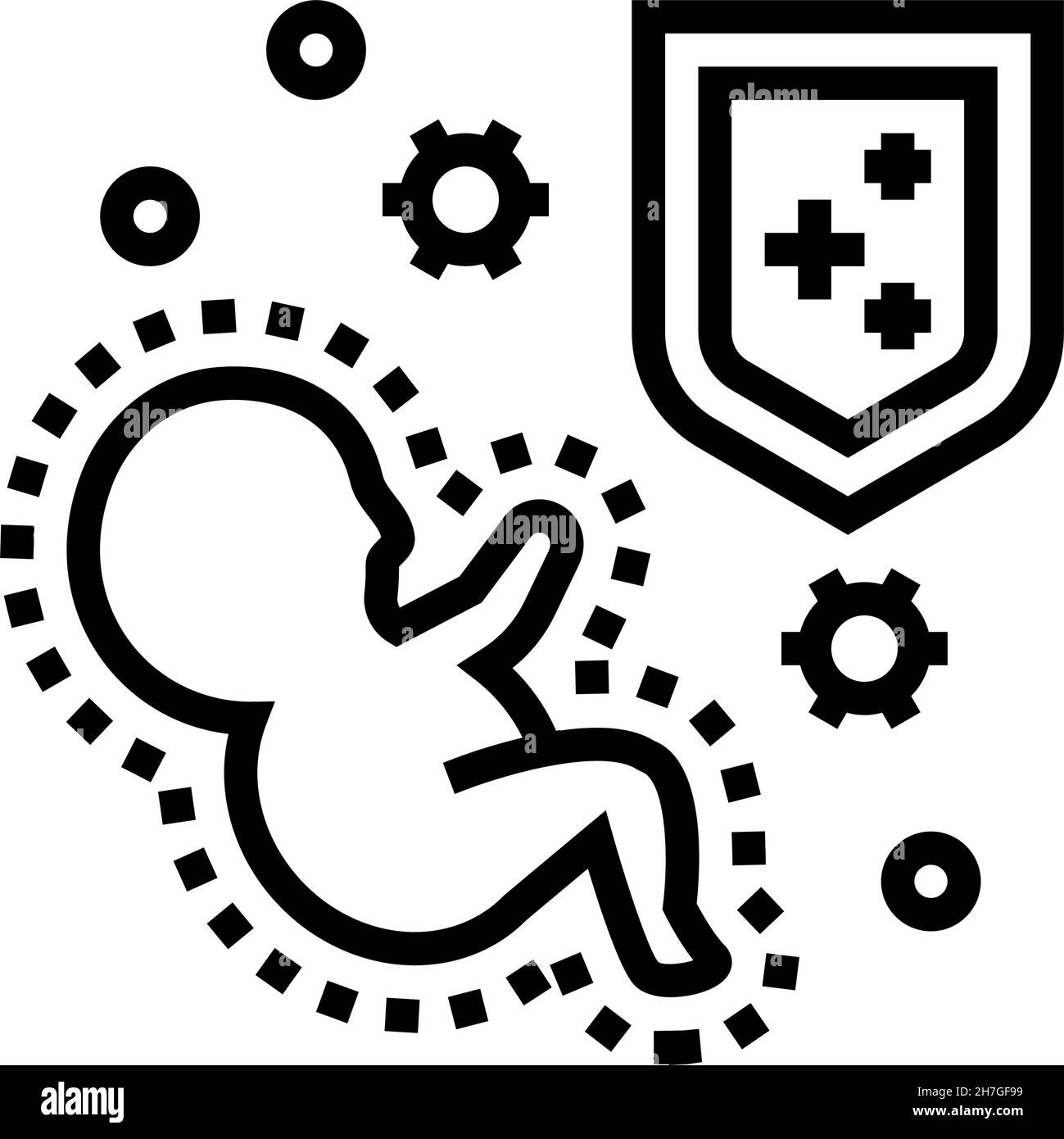 innate immunity line icon vector illustration Stock Vector Image & Art ...