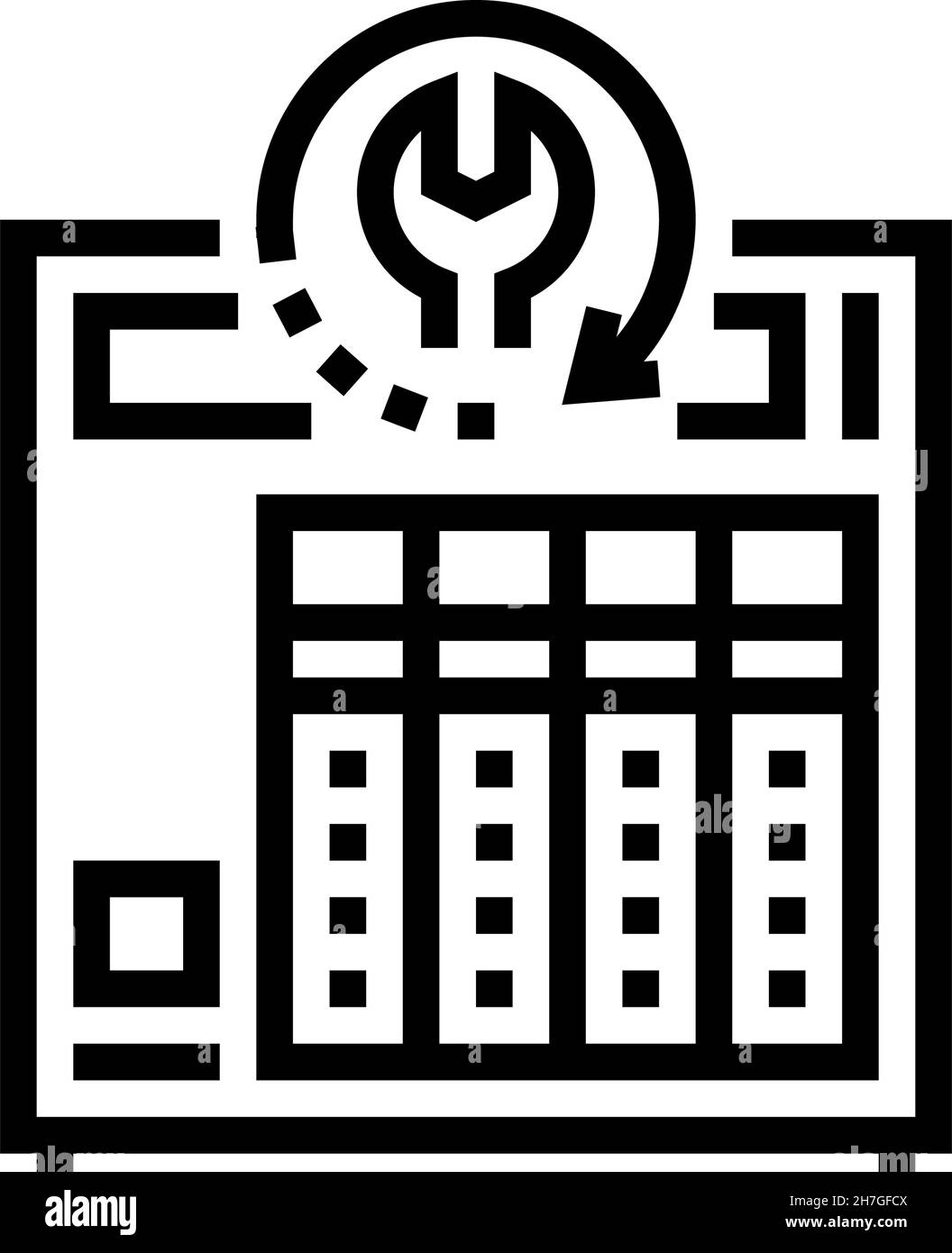 nas data recovery line icon vector illustration Stock Vector Image ...