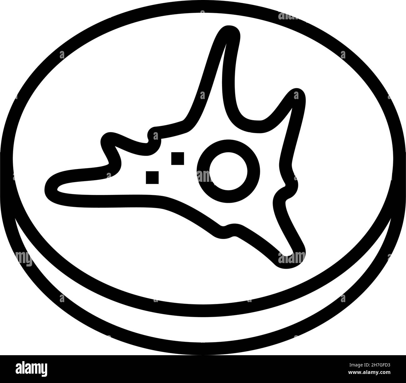 fibroblast cell immunity line icon vector illustration Stock Vector ...
