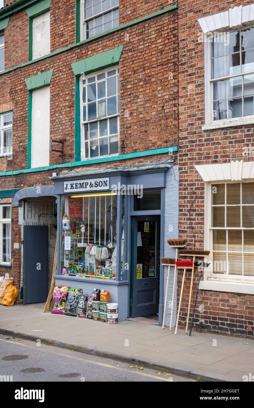 An old fashioned hardware shop - J. Kemp and Son, in the market town of ...