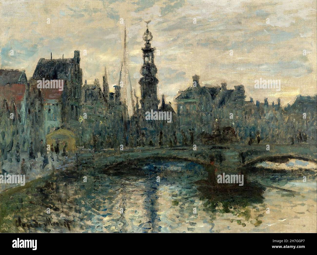 Claude Monet - The Bridge in Amsterdam - 1874 Stock Photo - Alamy