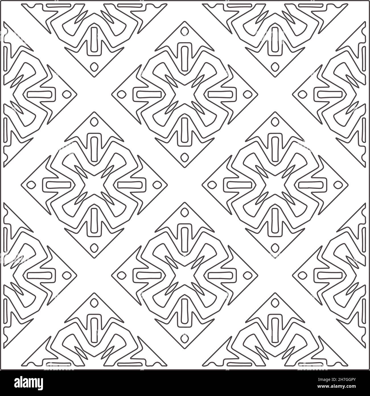 Vector pattern with symmetrical elements . Repeating geometric tiles ...