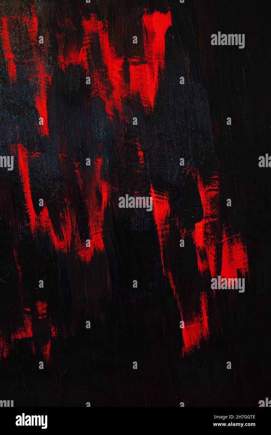 Painted black red wall structure texture background Stock Photo - Alamy
