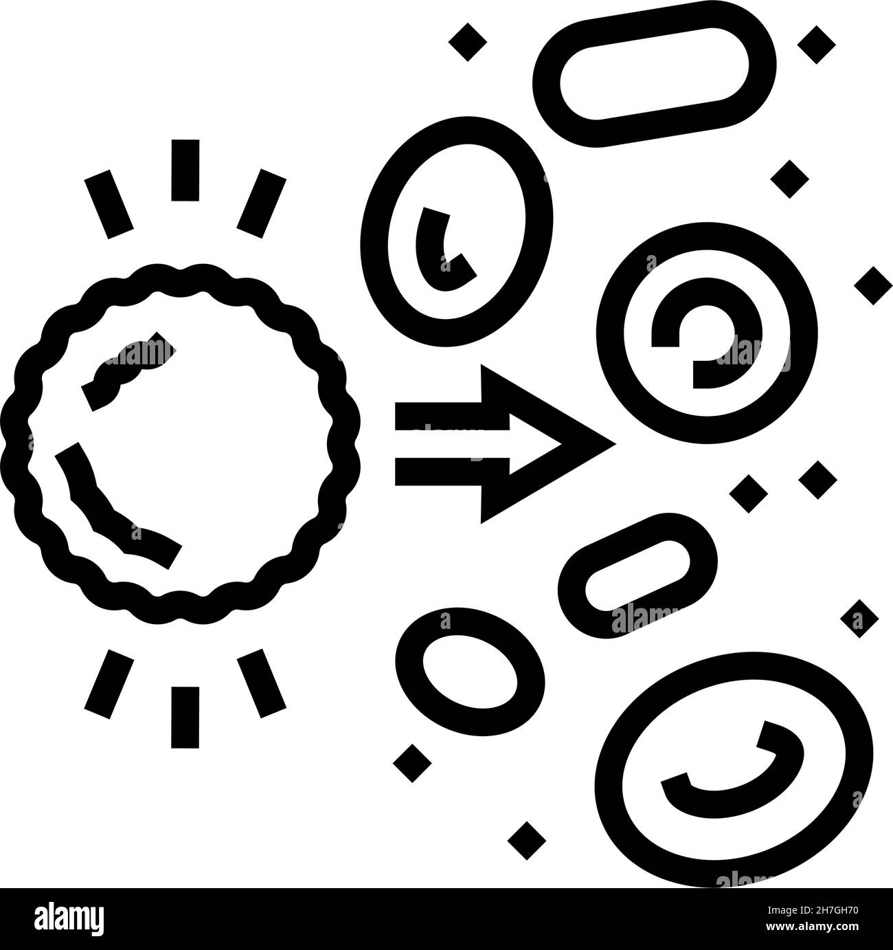 autoimmunity blood line icon vector illustration Stock Vector Image ...