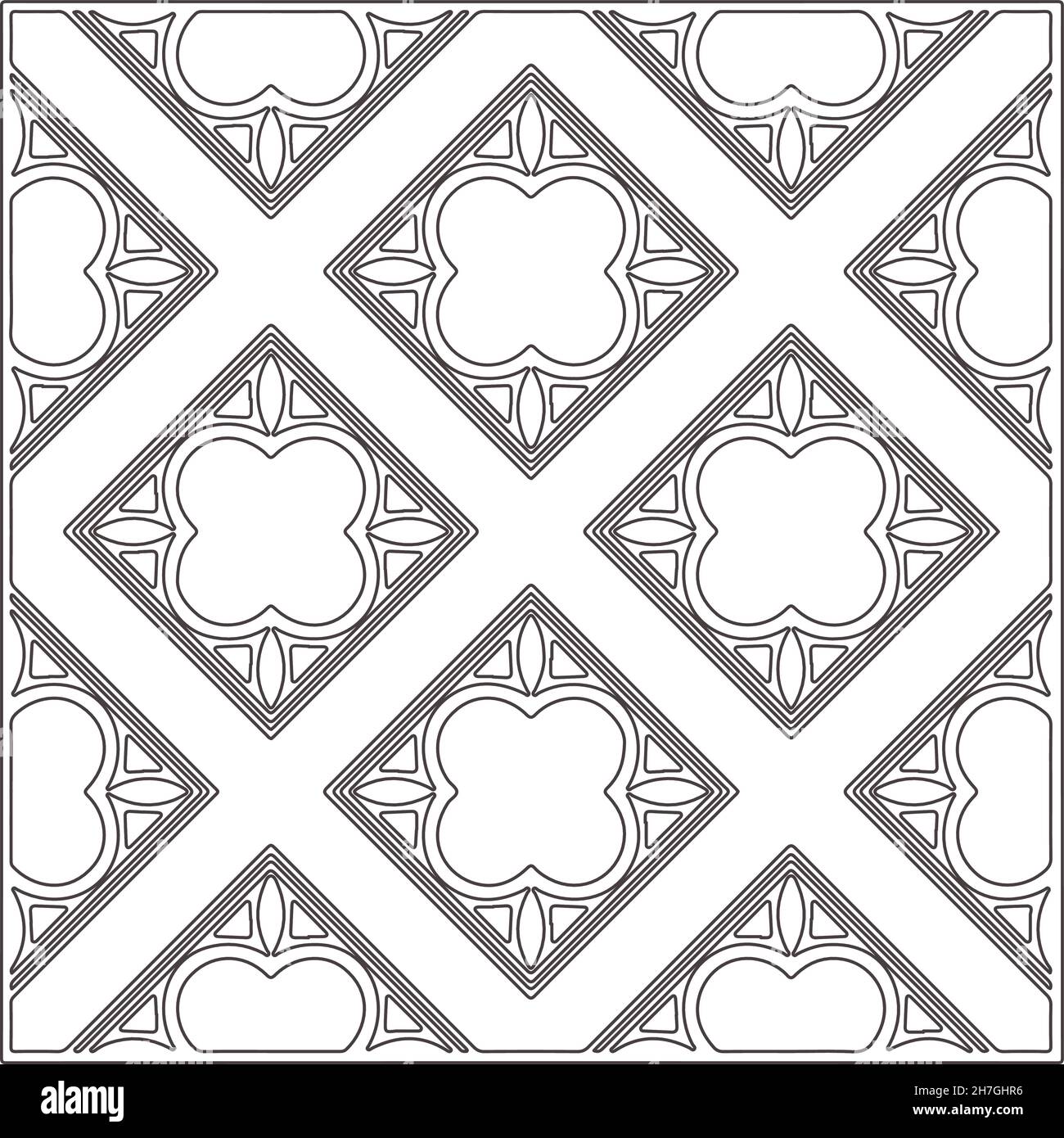 Vector pattern with symmetrical elements . Repeating geometric tiles ...