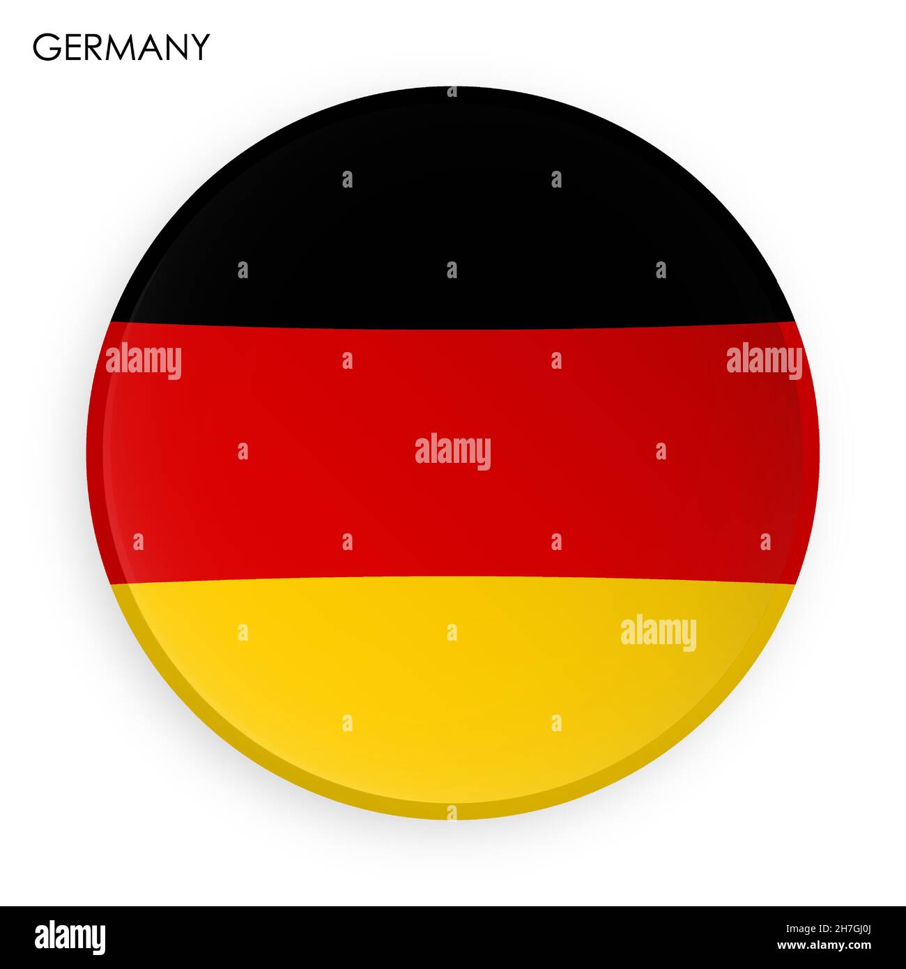 GERMANY flag icon in modern neomorphism style. Button for mobile ...
