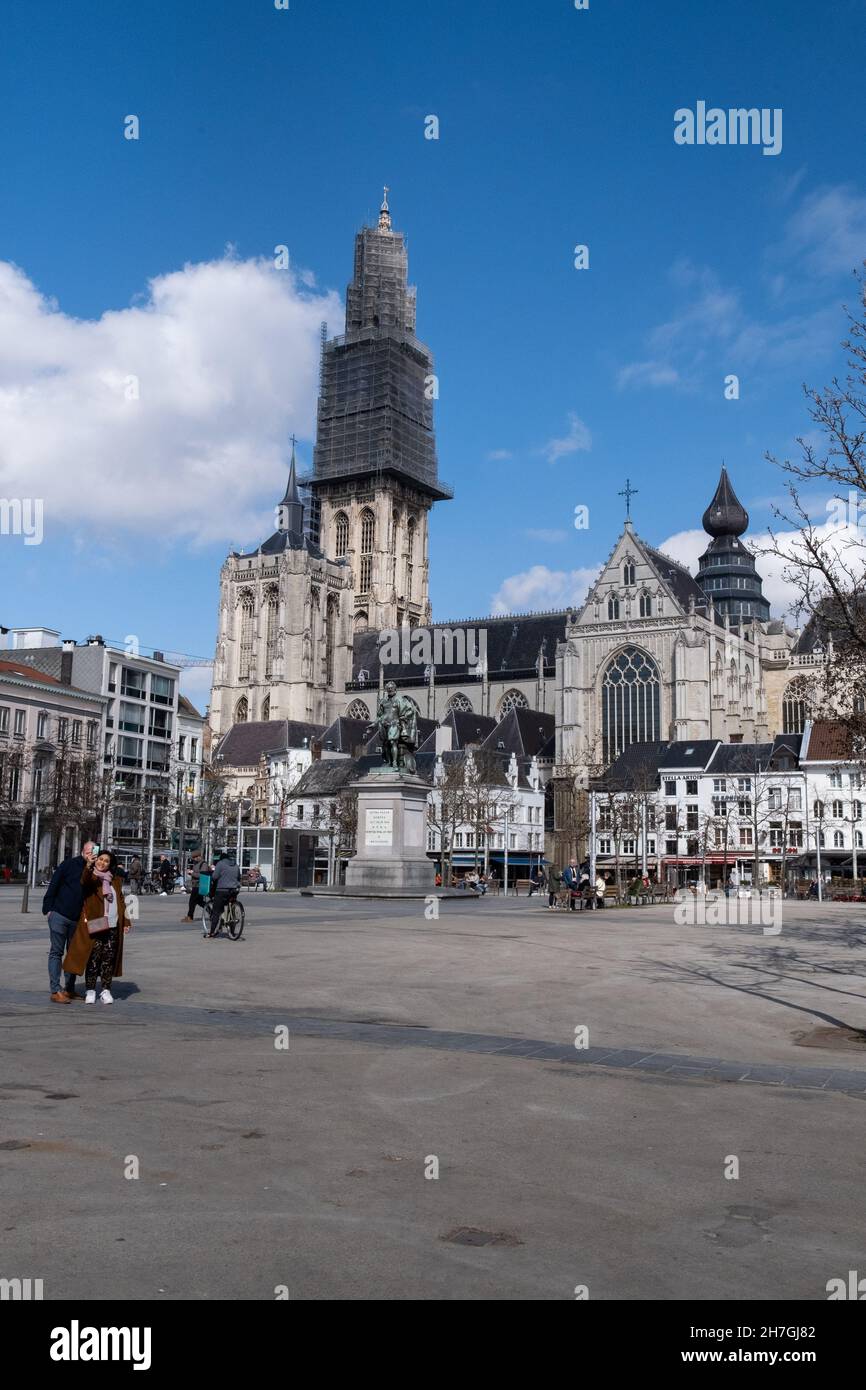 Belgium, Flanders, Antwerp the 2021-03-26. Illustration of the Belgian ...