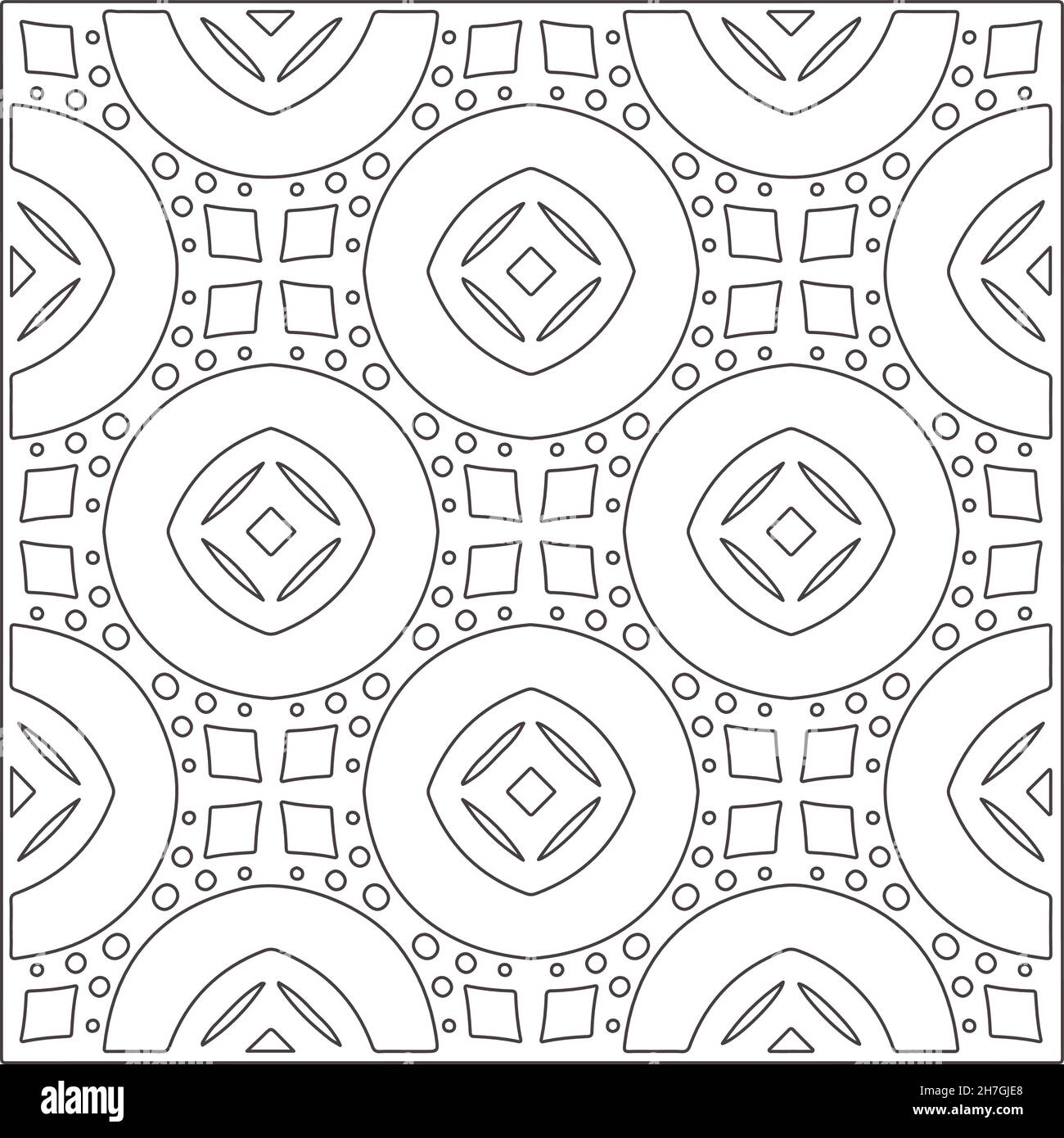 Vector pattern with symmetrical elements . Repeating geometric tiles ...