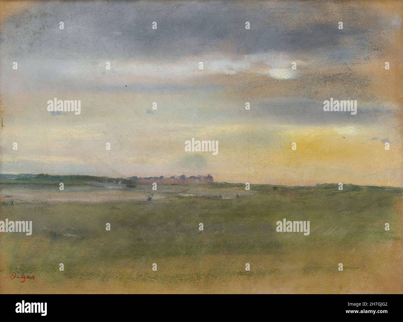 Edgar Degas - Landscape - the Sunset - 1869 Stock Photo - Alamy