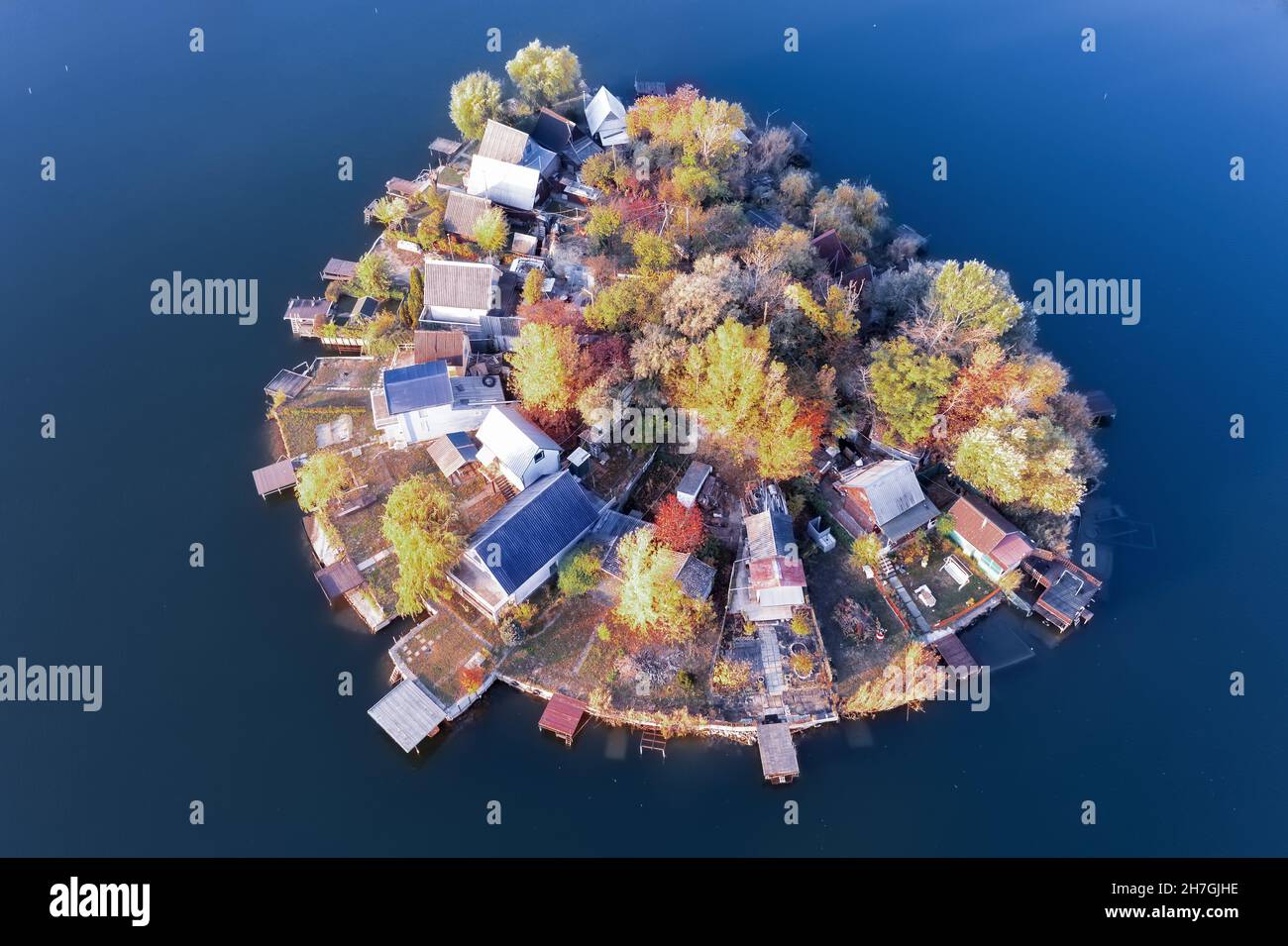 Amazing lake withs small islands. Thia is a fisher paradise in Hungary ...