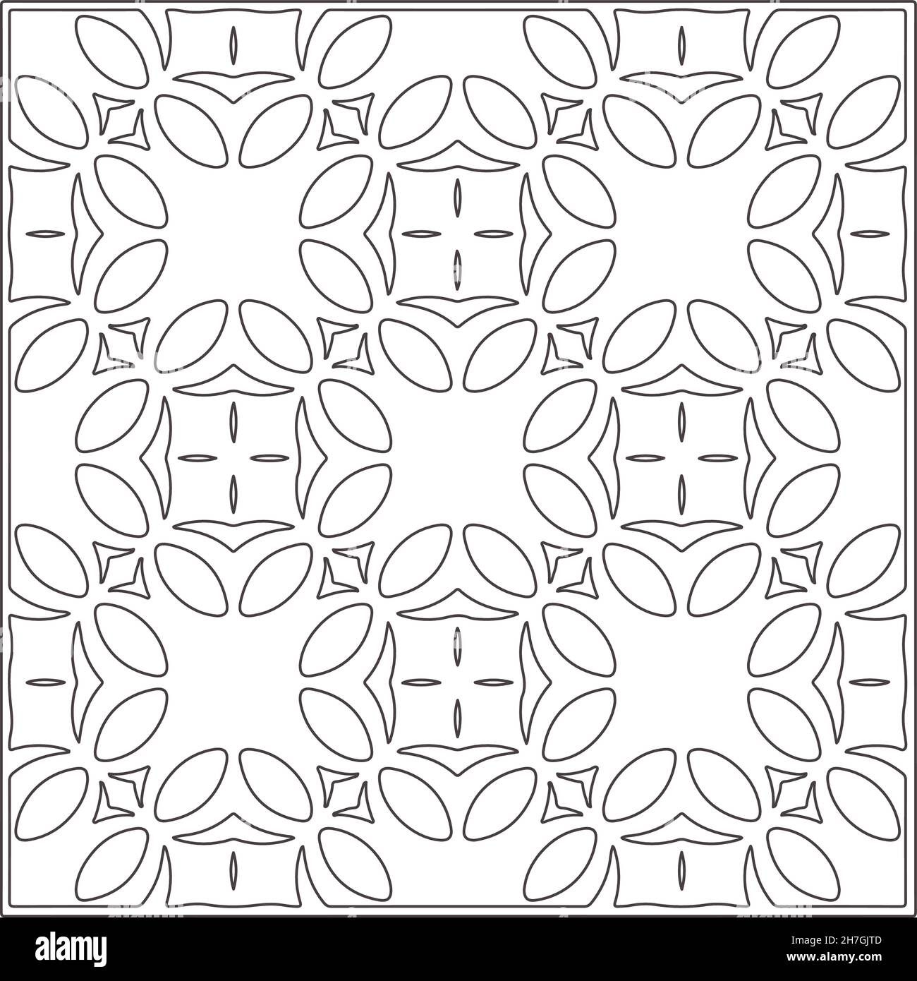 Vector pattern with symmetrical elements . Repeating geometric tiles ...