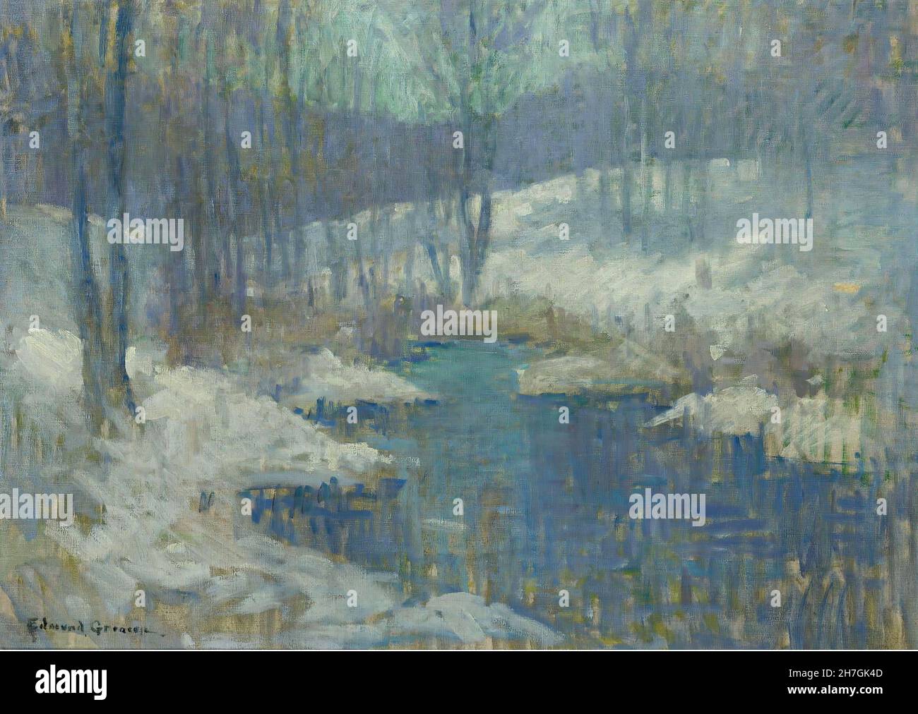 Edmund William Greacen - Winter Stream - 1920 Stock Photo - Alamy