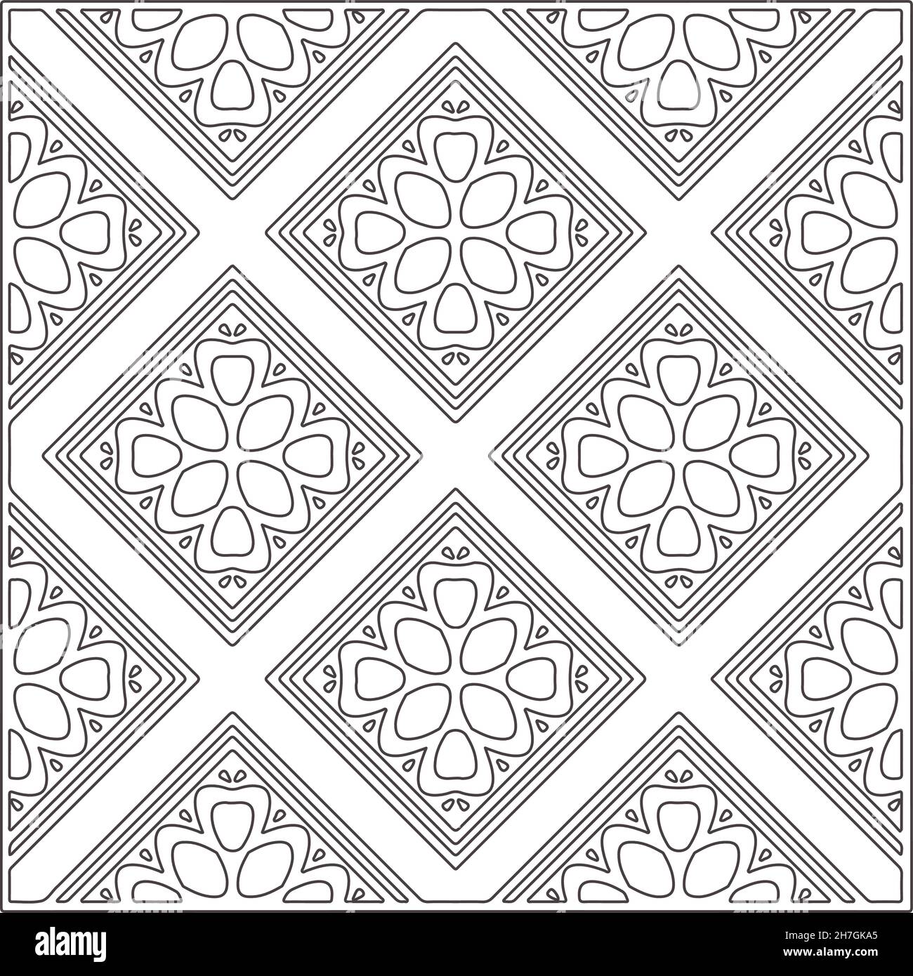 Vector pattern with symmetrical elements . Repeating geometric tiles ...