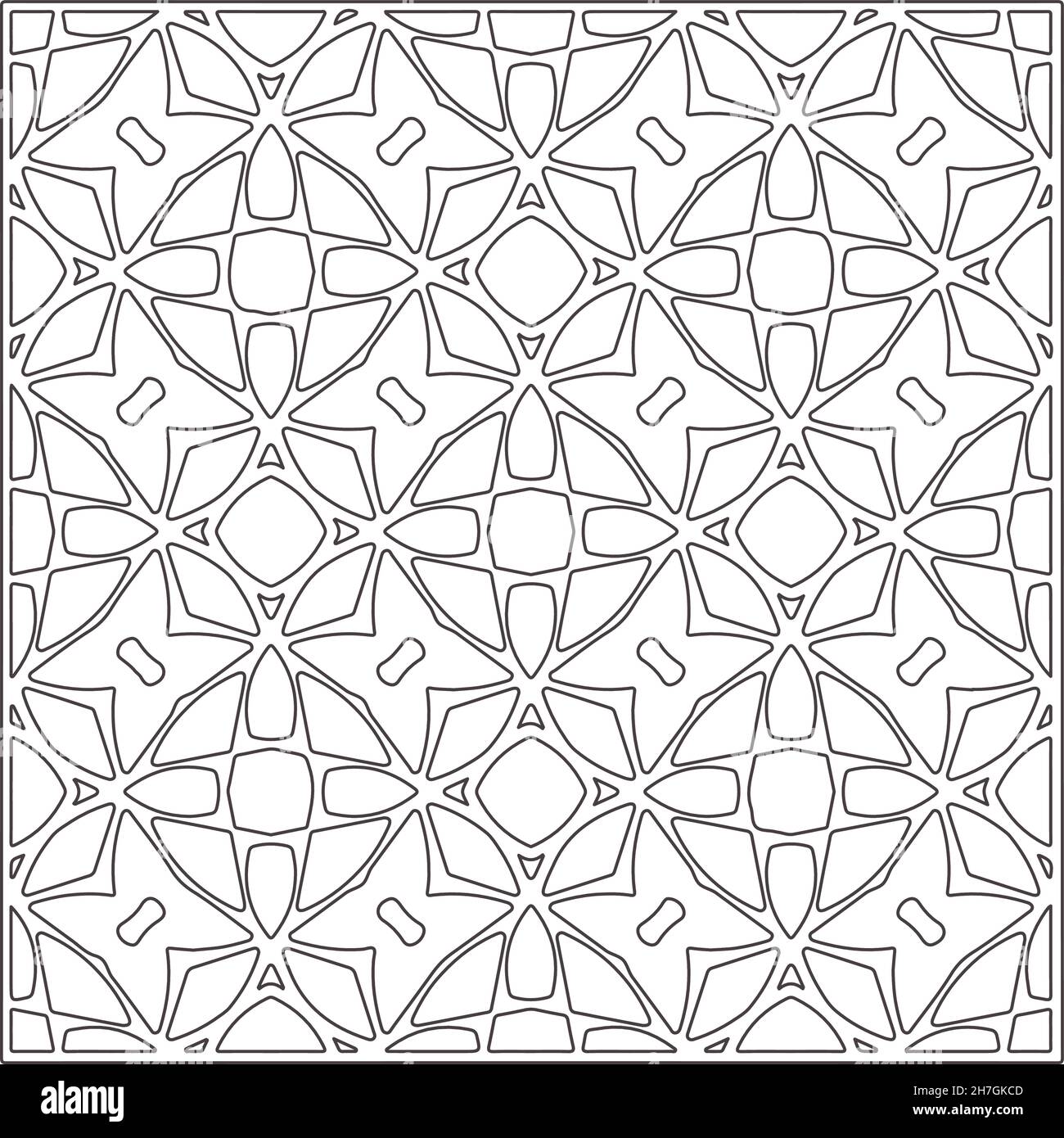 Vector pattern with symmetrical elements . Repeating geometric tiles ...