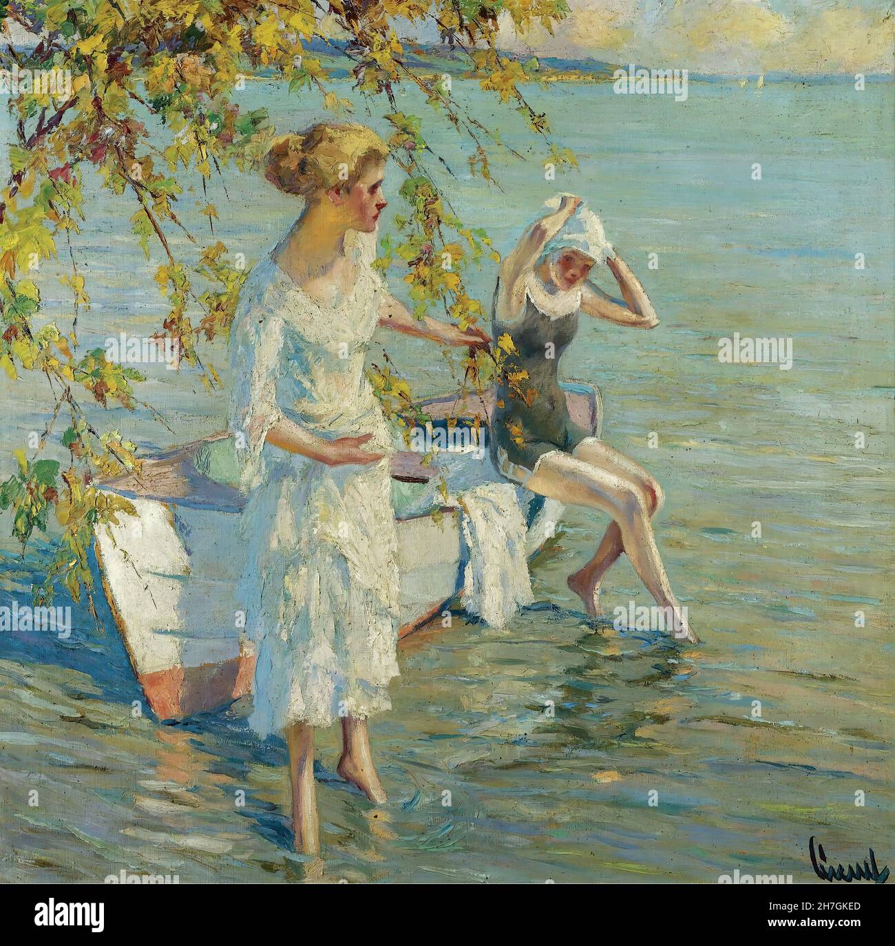 Edward Cucuel - The Bathers Stock Photo - Alamy