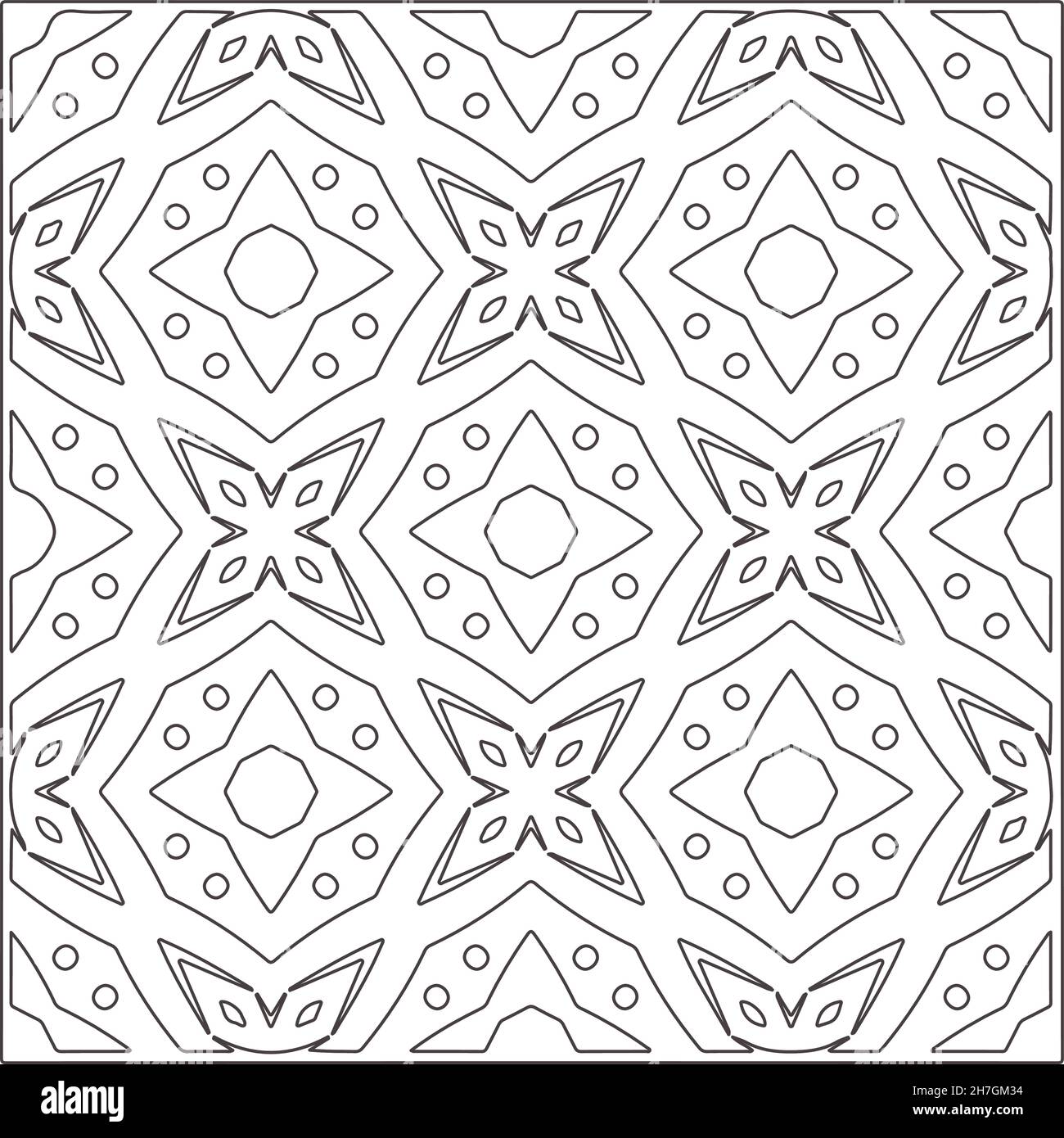 Vector pattern with symmetrical elements . Repeating geometric tiles ...