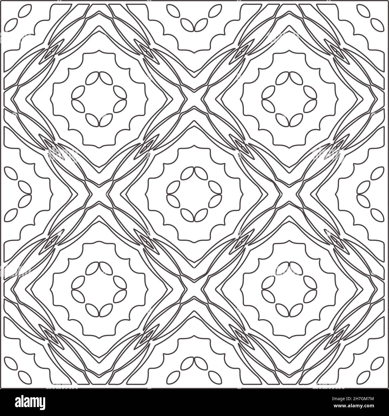 Vector pattern with symmetrical elements . Repeating geometric tiles ...