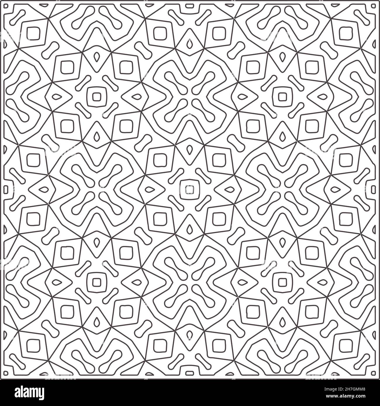 Vector pattern with symmetrical elements . Repeating geometric tiles ...