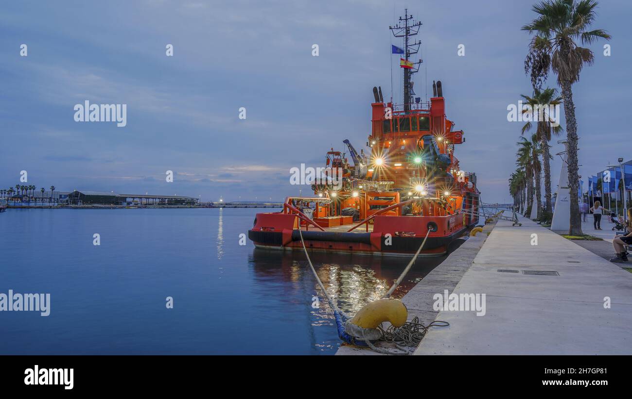 ALICANTE, SPAIN - Oct 16, 2021: The Marta Mata maritime rescue vessel ...