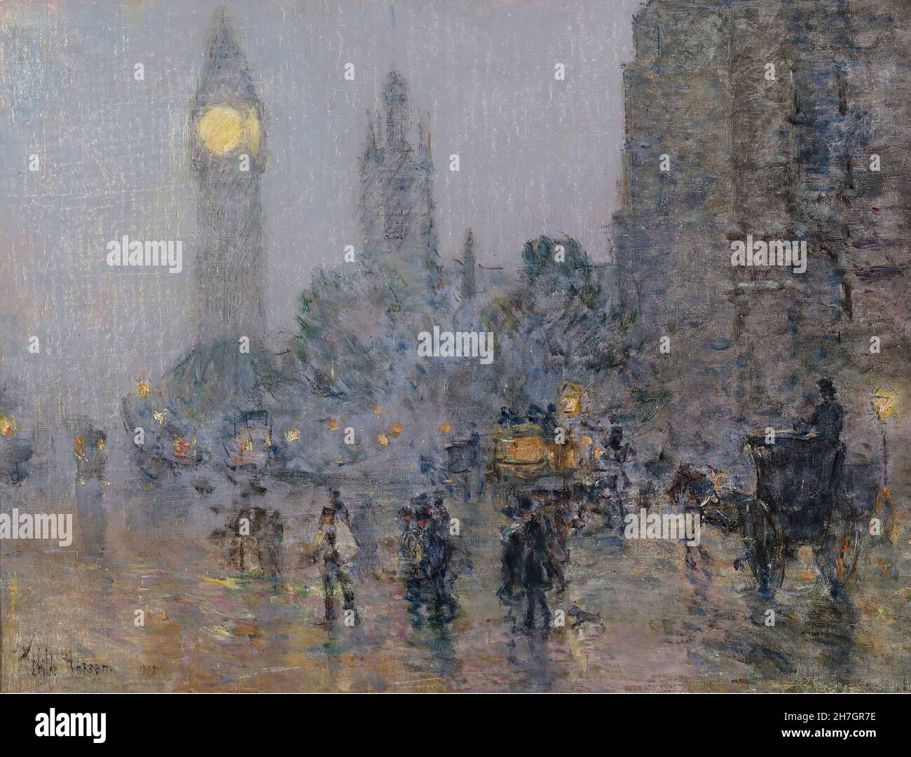 Frederick Childe Hassam - Nocturne - Big Ben - 1898 Stock Photo - Alamy