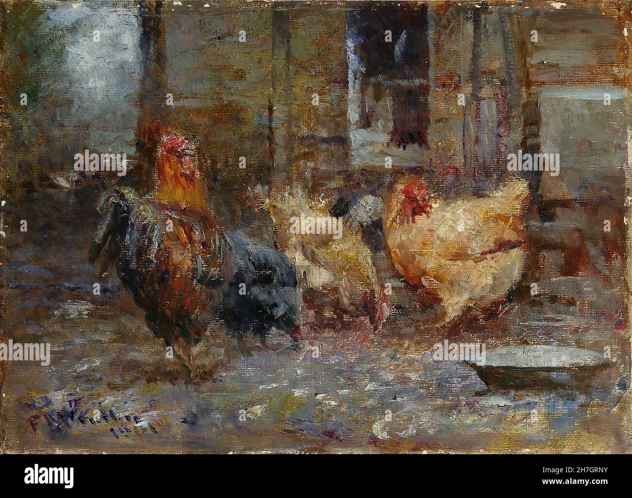 Frederick McCubbin - Chickens - 1901 Stock Photo - Alamy